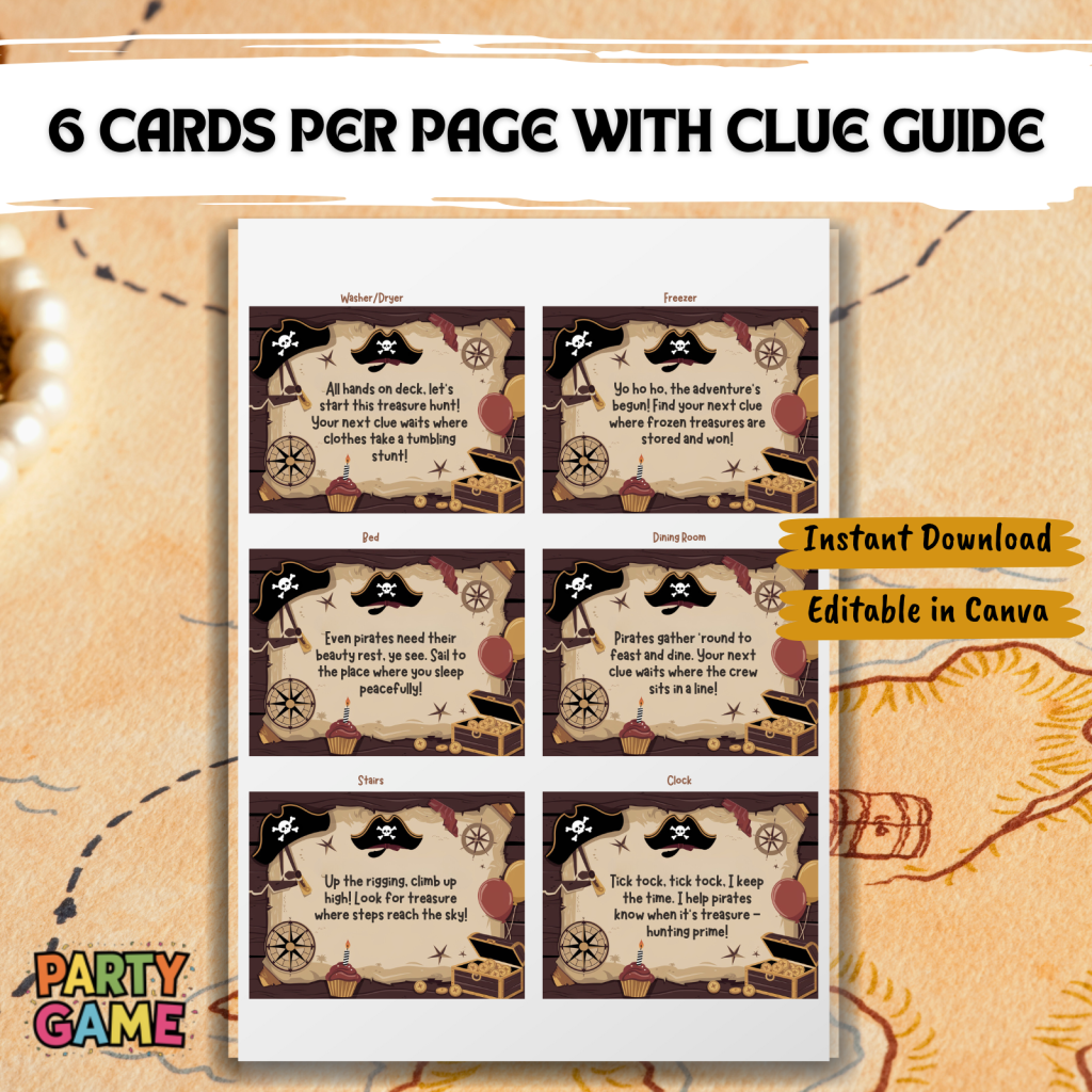 Ultimate Pirate Birthday Scavenger Hunt for Kids with Printable: 30 ...