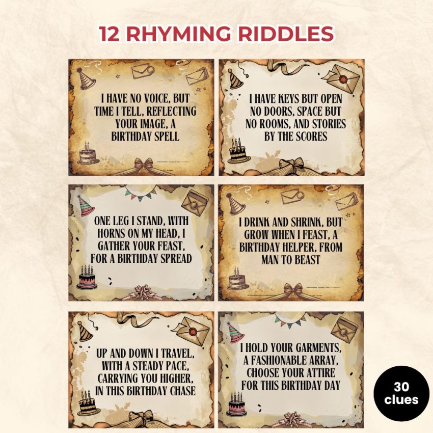 Difficult Birthday Scavenger Hunt Printable for Adults - The Oracle's ...