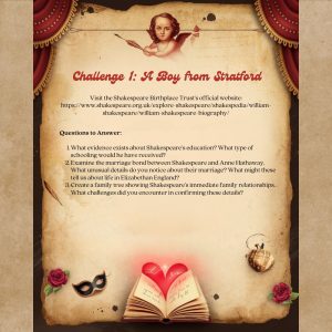Shakespeare Internet Scavenger Hunt Printable for School Classroom ...