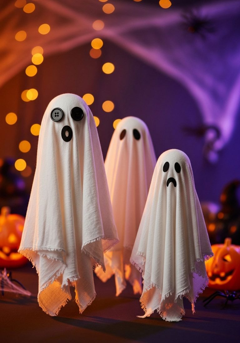 6 Easy Steps: DIY Cheesecloth Ghosts for Halloween Party