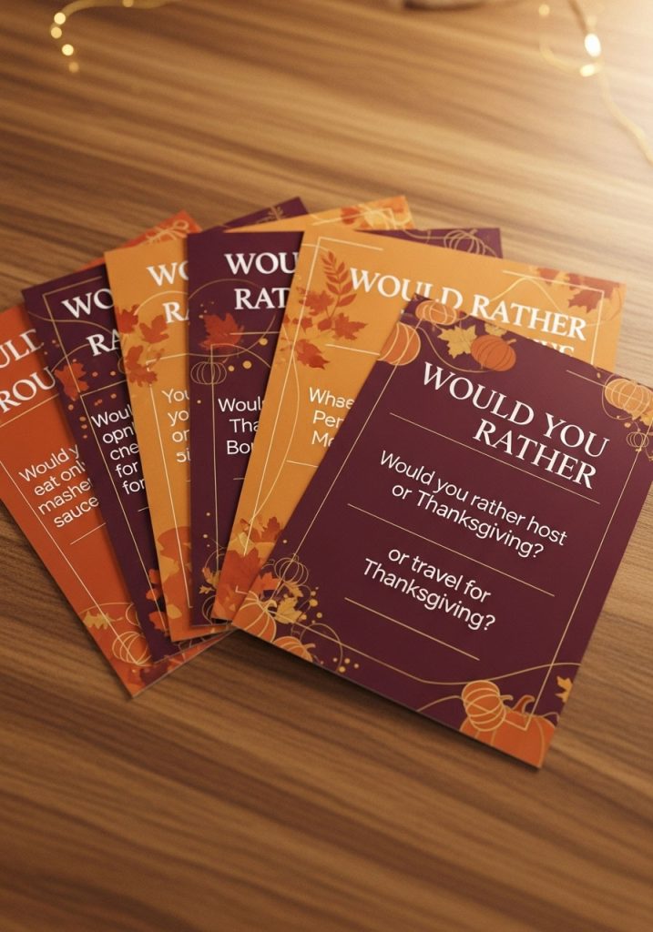 120 Thanksgiving Would You Rather Questions for Family Fun