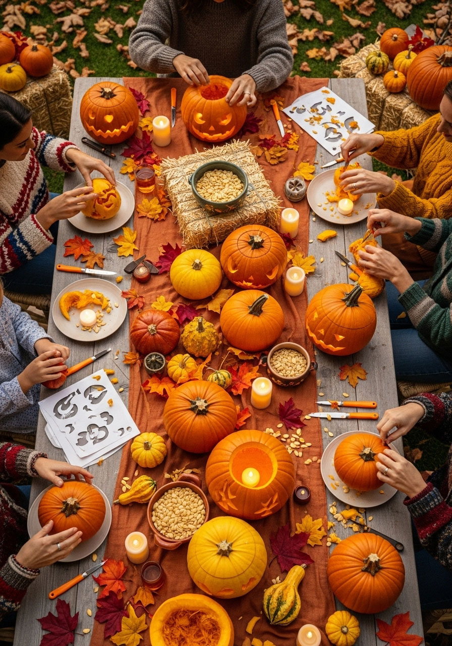 How to Host a Pumpkin Carving Party (Easy Fall Guide!)