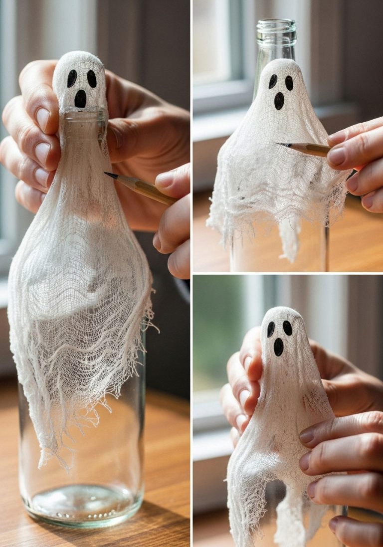 6 Easy Steps: DIY Cheesecloth Ghosts for Halloween Party