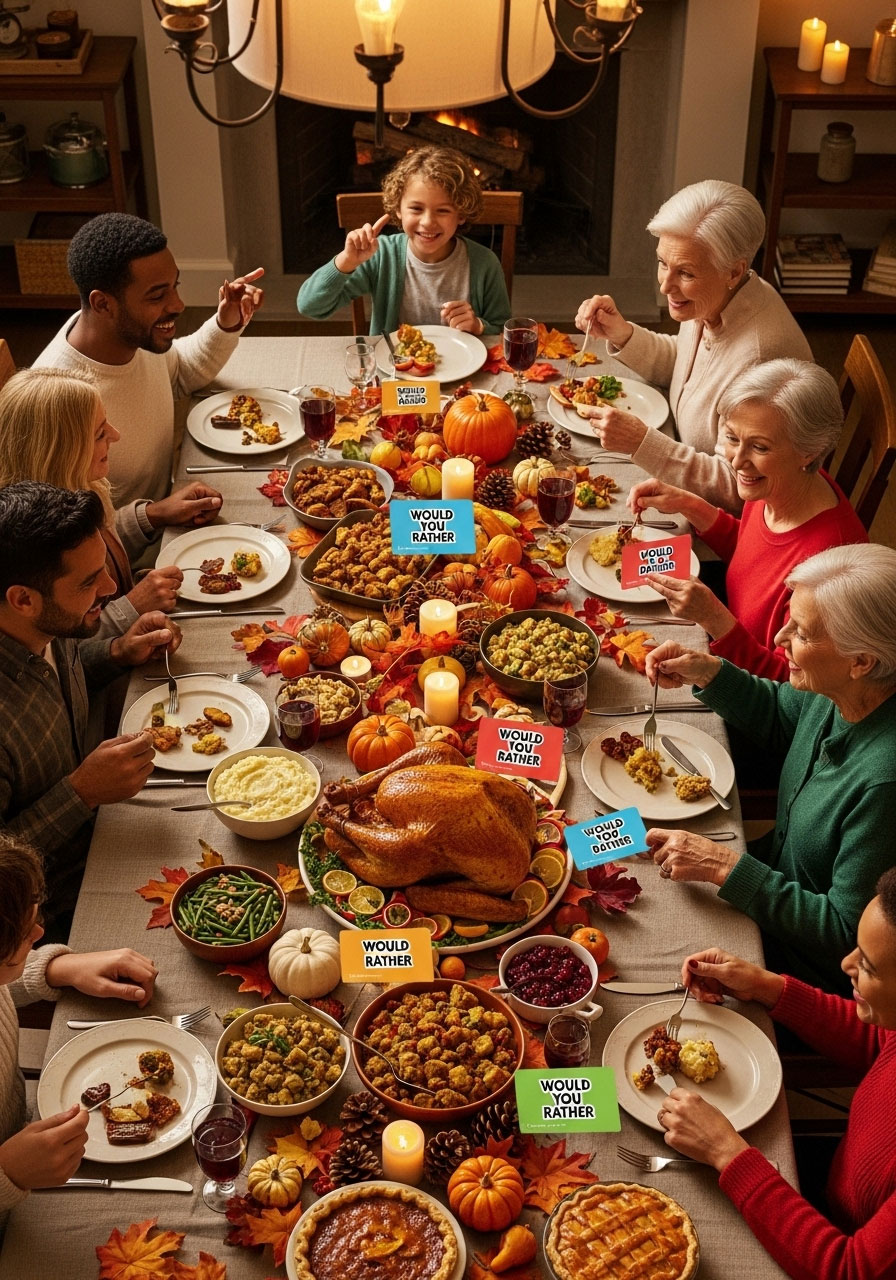 120 Thanksgiving Would You Rather Questions for Family Fun