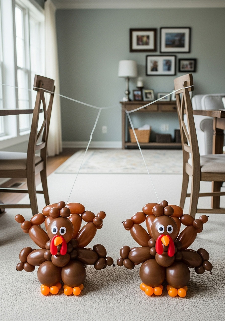 Turkey Balloon Races: Fun Thanksgiving Activity for Kids