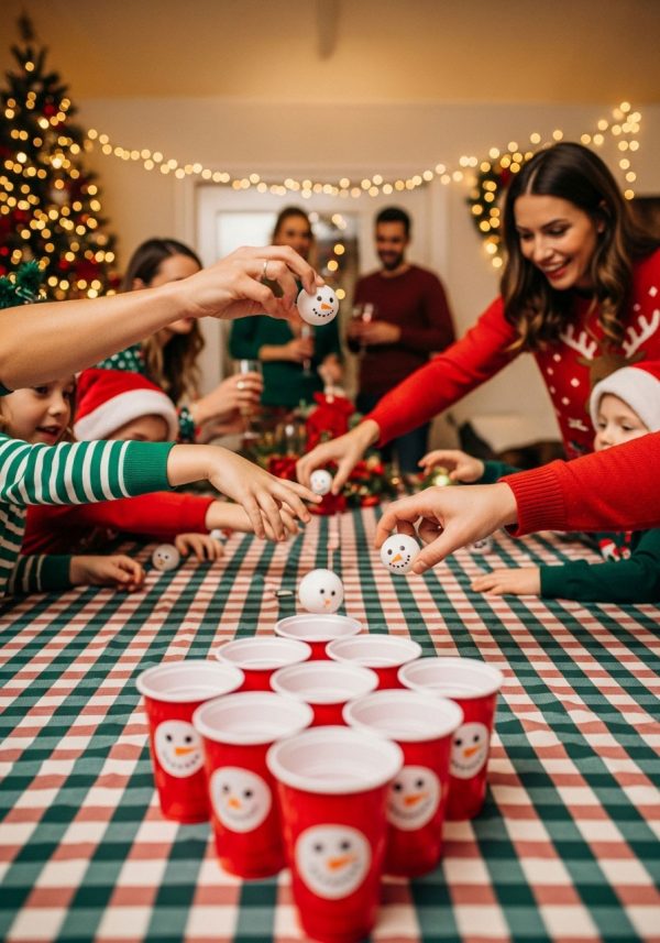 28 Family Christmas Minute to Win It Games for Holiday Parties