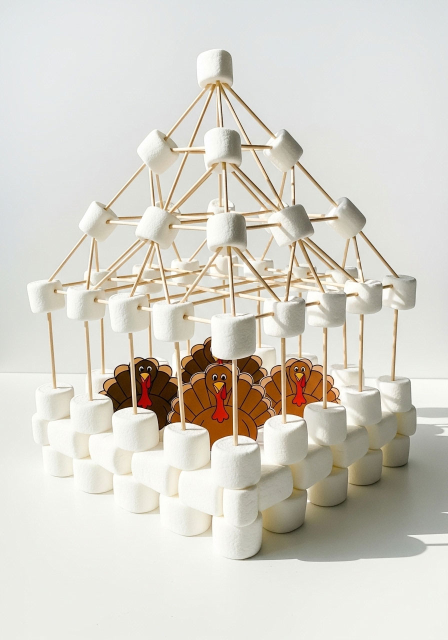 Thanksgiving Turkey Cage STEM Challenge for Kids | Fun Activity