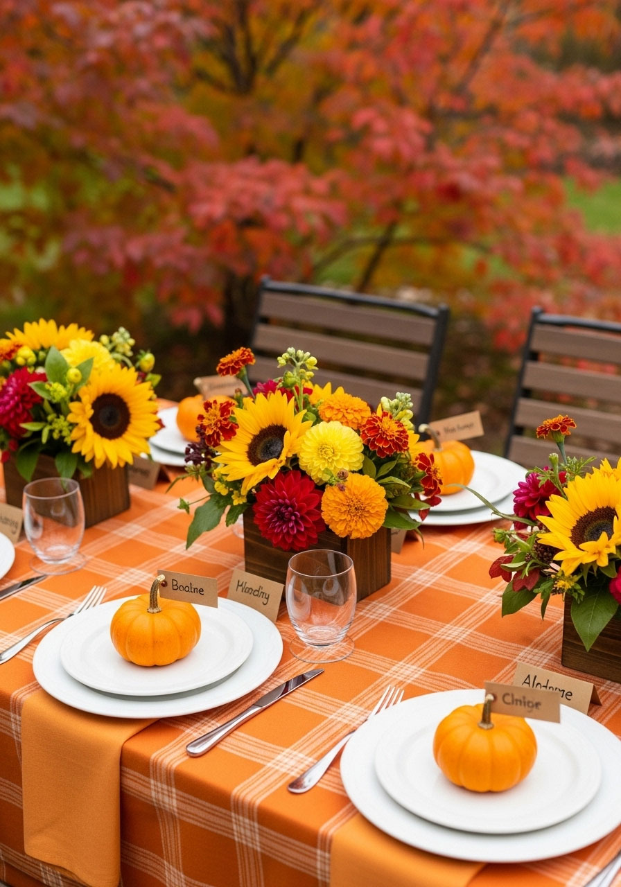 How to Host a Fall Ladies Lunch with Flower Arranging