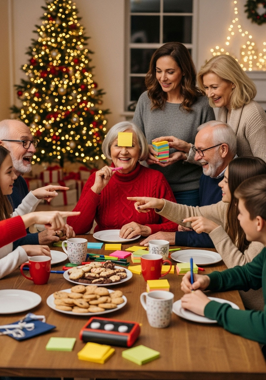 How To Play The Sticky Note Story Game - Christmas Edition