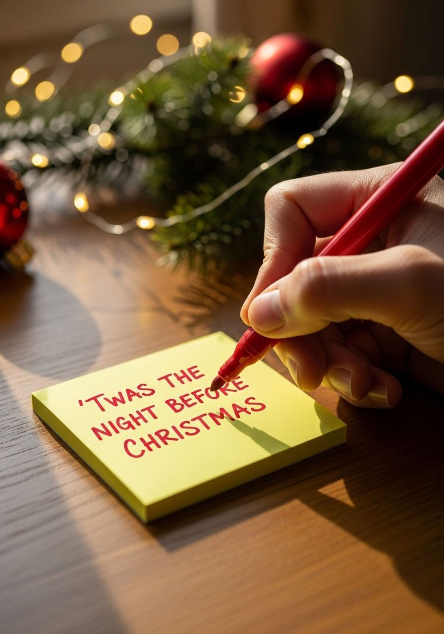 How To Play The Sticky Note Story Game - Christmas Edition