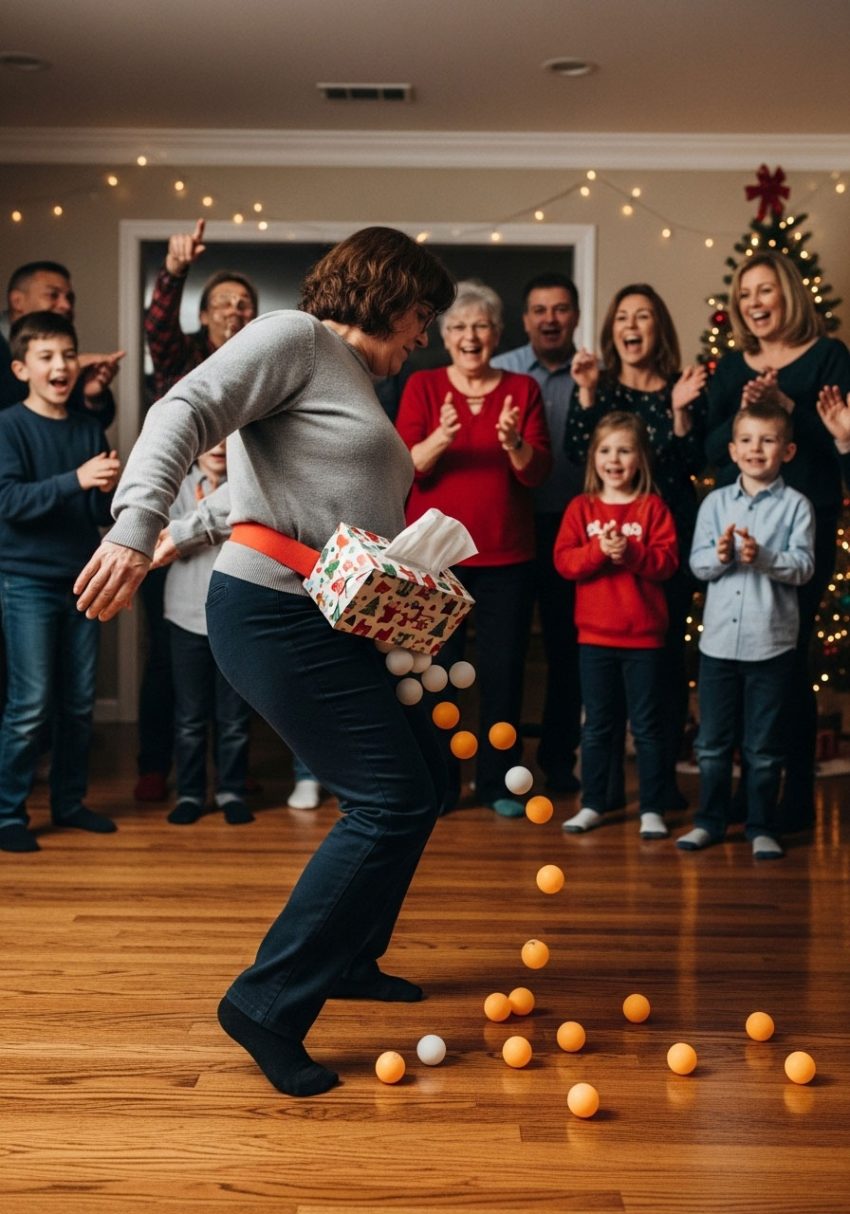 28 Family Christmas Minute to Win It Games for Holiday Parties