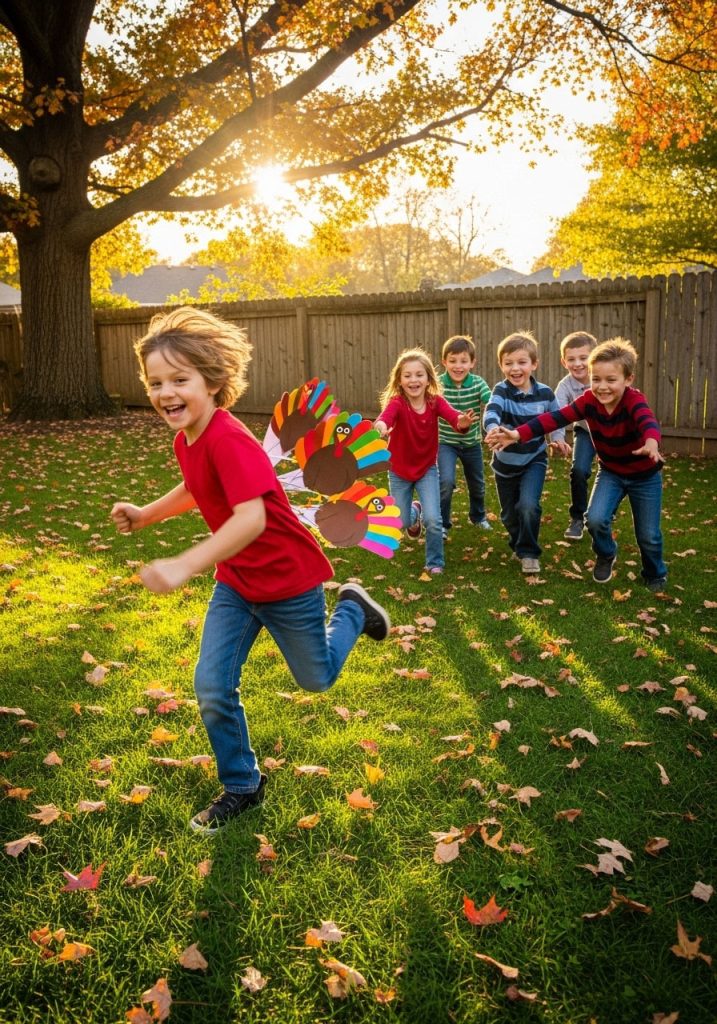 How to Play Chase the Turkey Game | Thanksgiving Kids Game