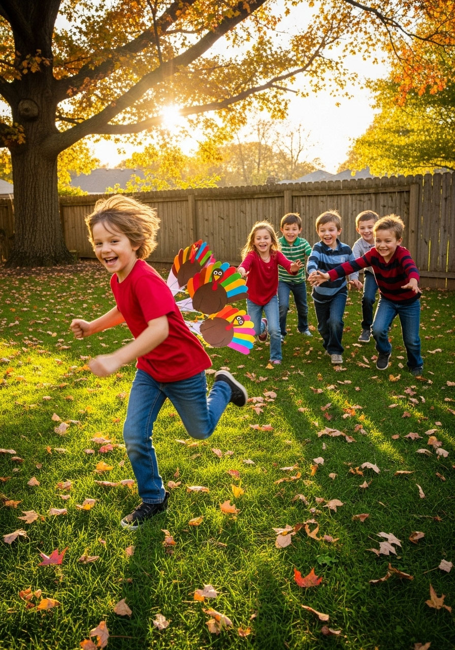 How to Play Chase the Turkey Game | Thanksgiving Kids Game