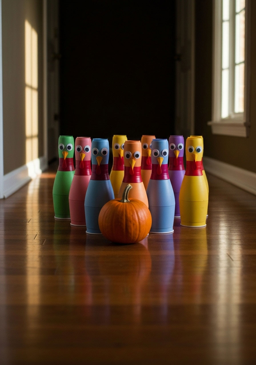 Turkey Bowling: Fun Thanksgiving Game for Kids (15 Min Setup)