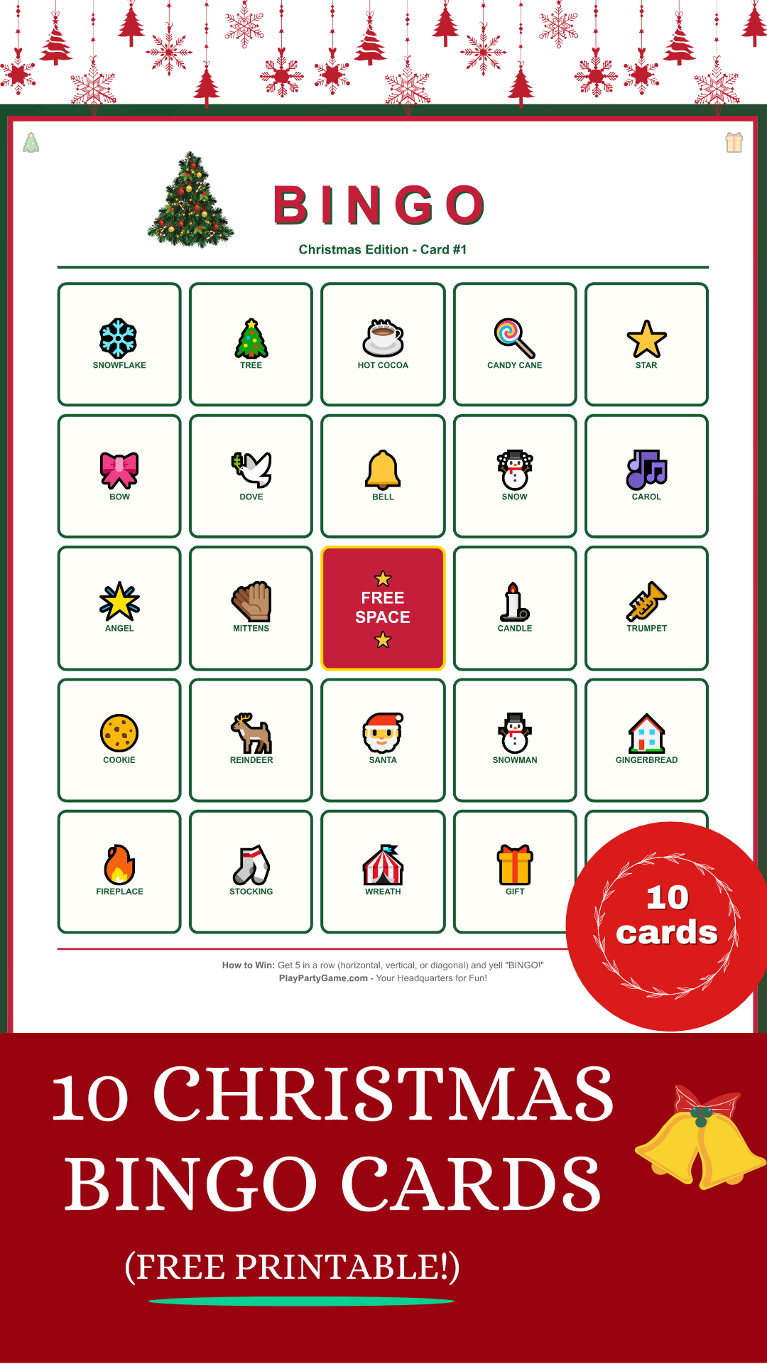 10 Fun & Free Christmas Bingo Cards [Download & Print!]