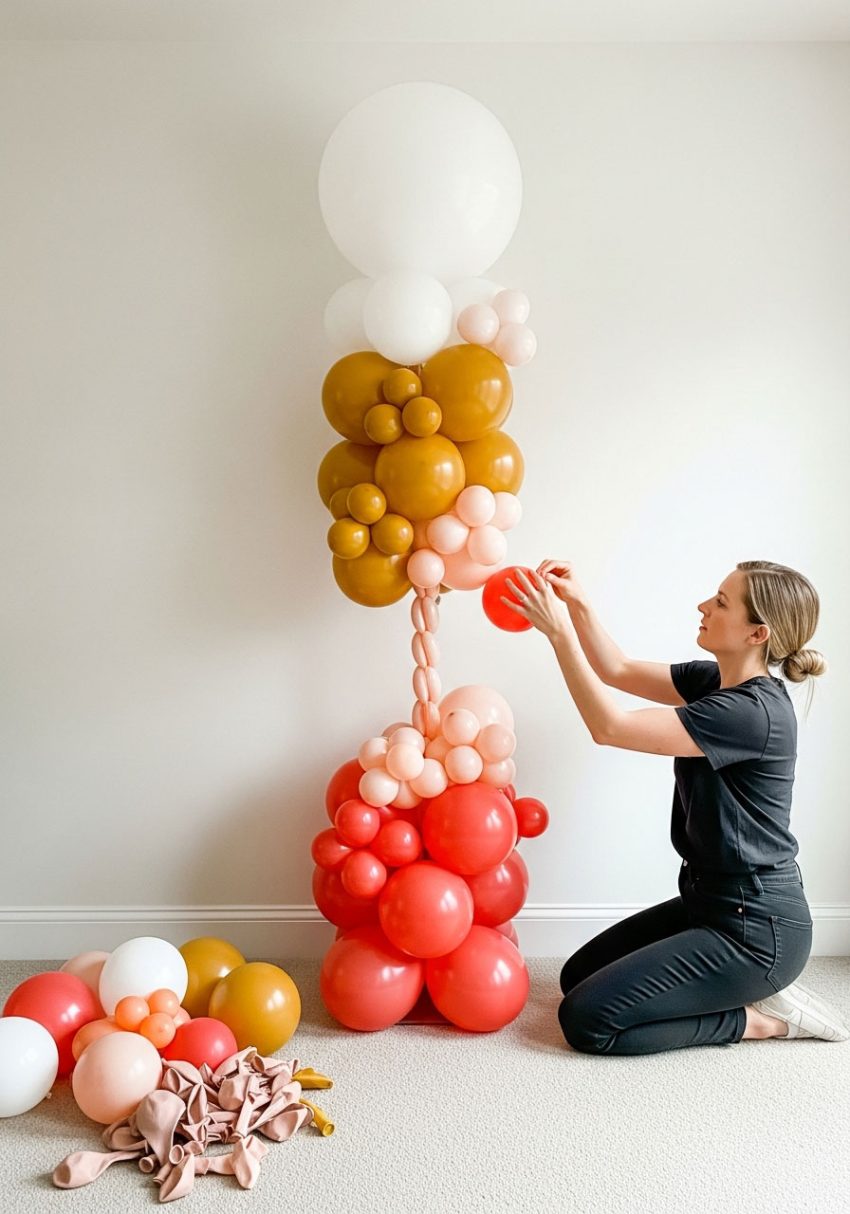 How to Make a Birthday Balloon Column (No Helium!) | Easy DIY