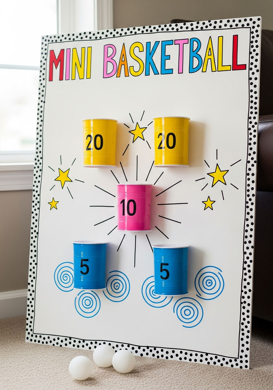 Mini Basketball Birthday Party Game: Easy DIY Kids Craft