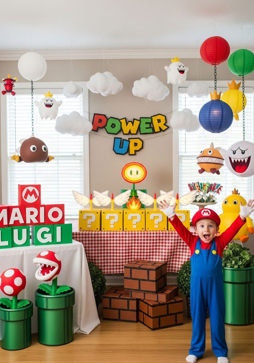 15 Epic Super Mario Birthday Party DIY Crafts