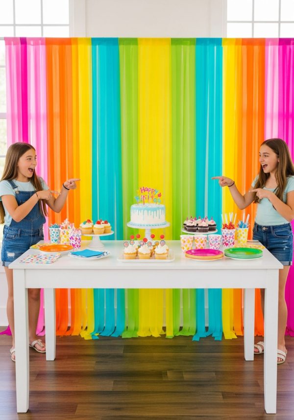 DIY Birthday Backdrop: Tablecloth Trick Under $5! (Easy Tutorial)