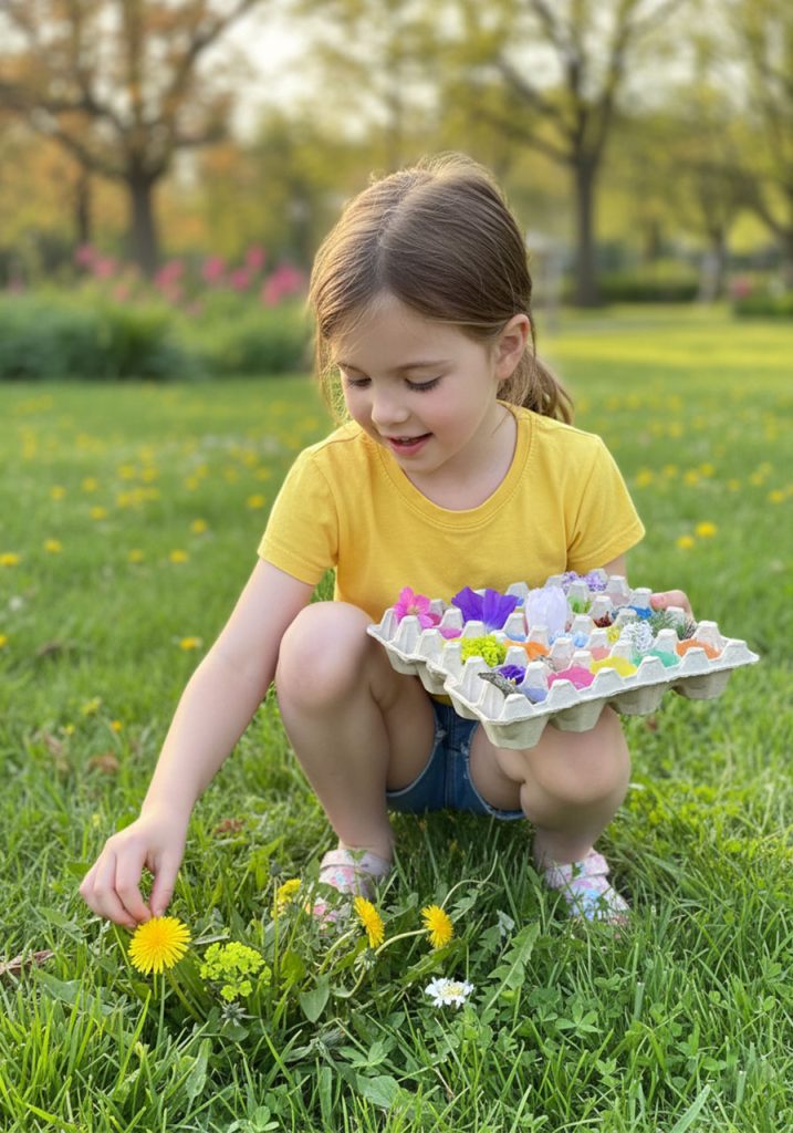 Egg Carton Nature Color Hunt: Fun Outdoor Activity for Kids