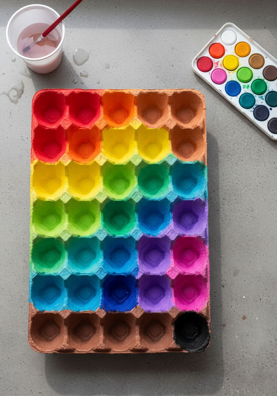 Egg Carton Nature Color Hunt: Fun Outdoor Activity for Kids