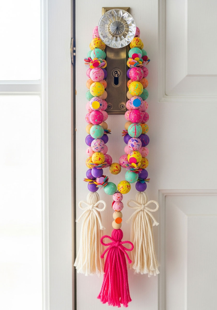 DIY Birthday Confetti Bead Garland: Easy Party Decor