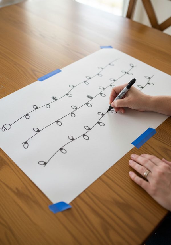Christmas Lights Sticky Wall Game: Fun Holiday Activity for Kids