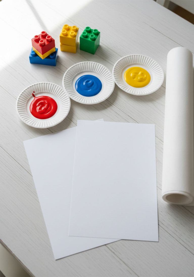 How To Create LEGO Duplo Block Painting With Kids
