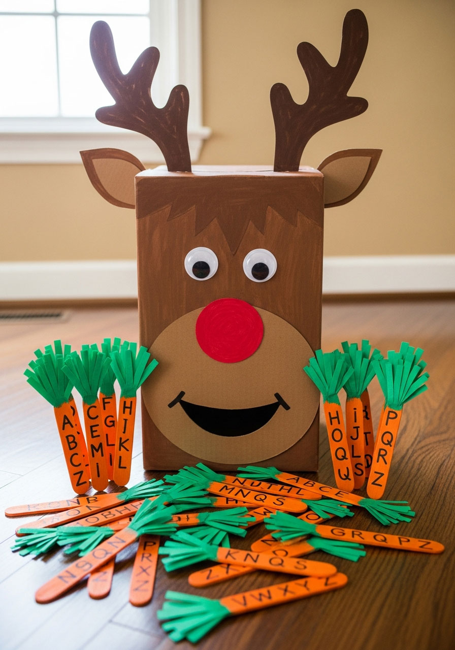 Feed the Reindeer: Fun Christmas Literacy Game for Kids