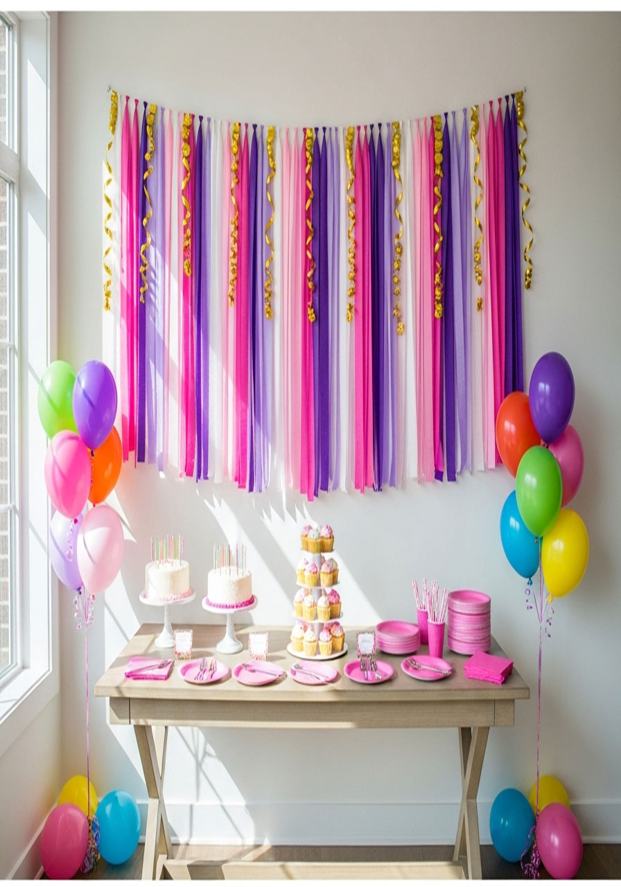 DIY Crepe Paper Streamer Backdrop in 30 Minutes (Under $15!)