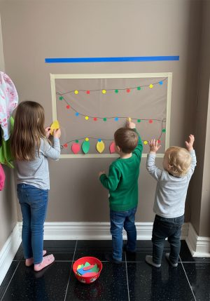 Christmas Lights Sticky Wall Game: Fun Holiday Activity for Kids