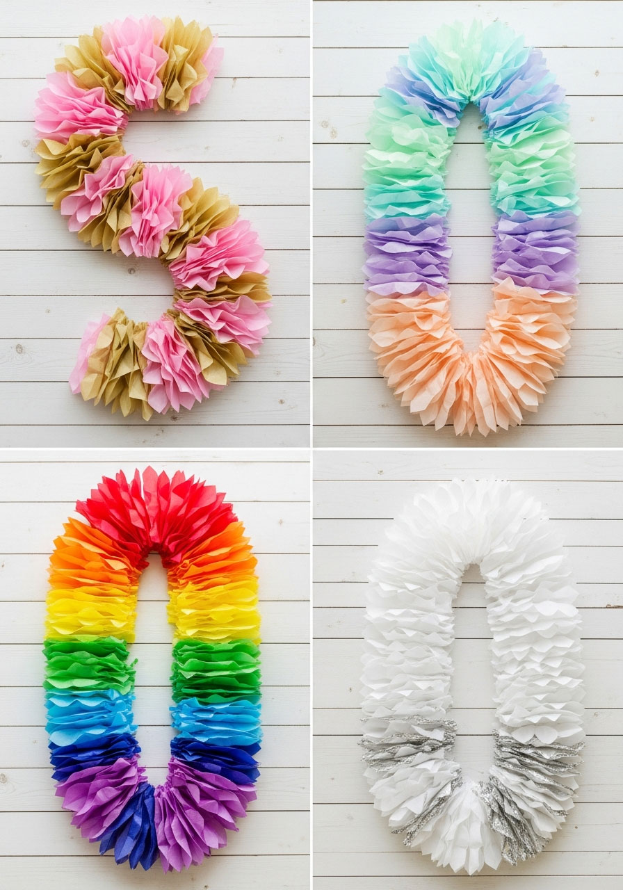 DIY Fringed Tissue Paper Garland Tutorial | Easy Party Decor