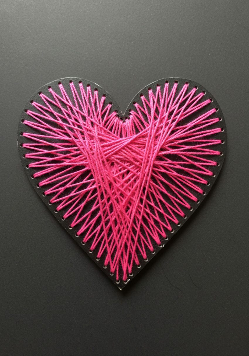 Easy Cardboard Heart String Art (No Tools Needed!)