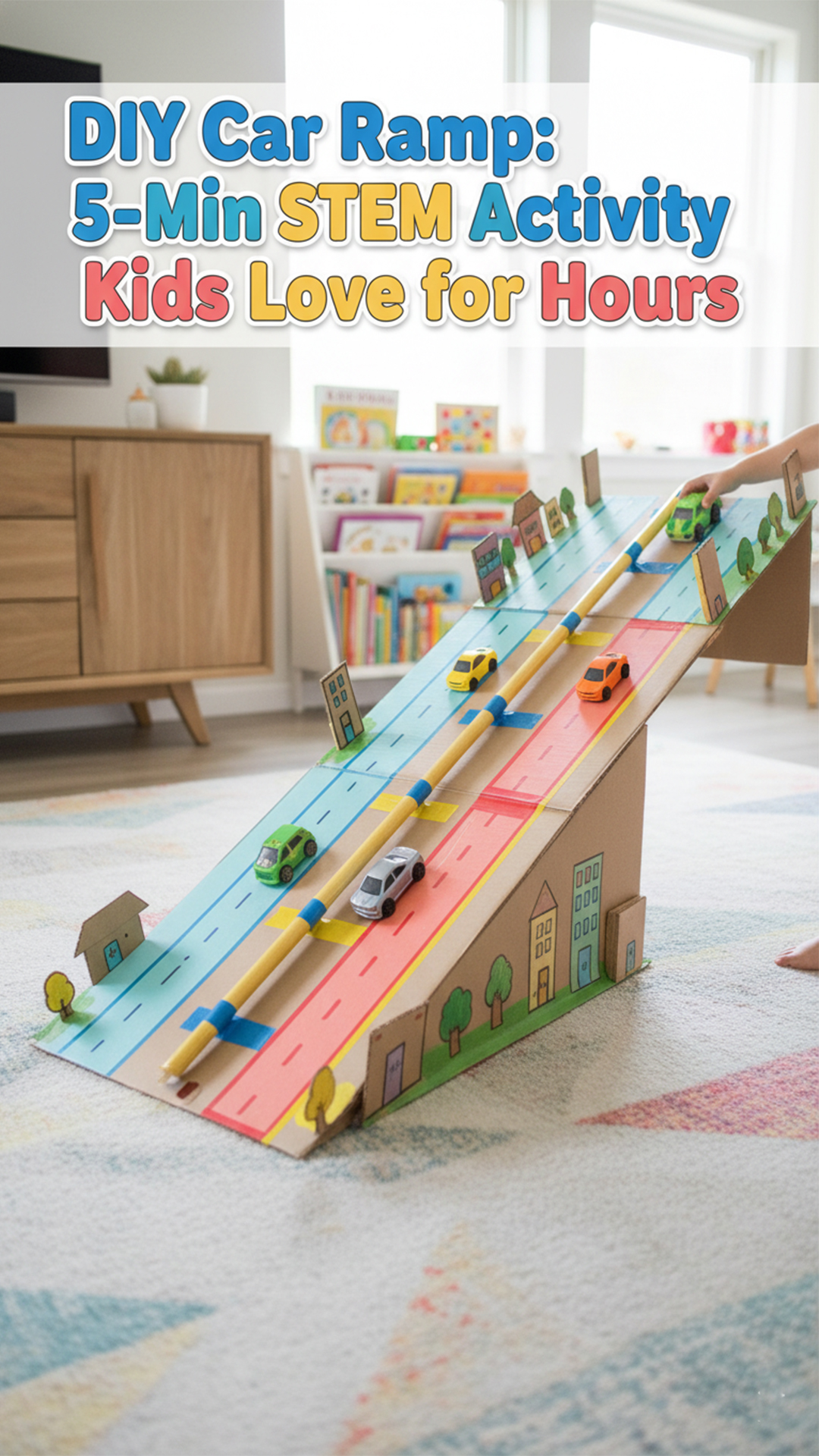 DIY Car Ramp: 5-Min STEM Activity Kids Love for Hours