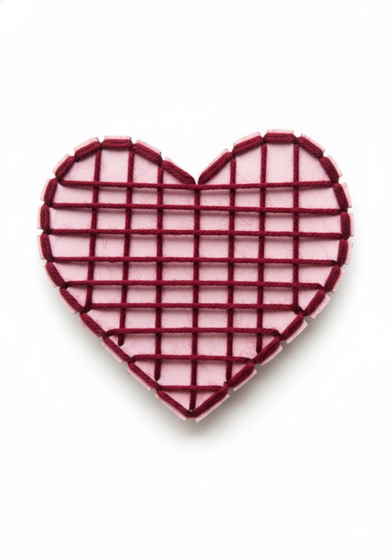 Easy Cardboard Heart String Art (No Tools Needed!)