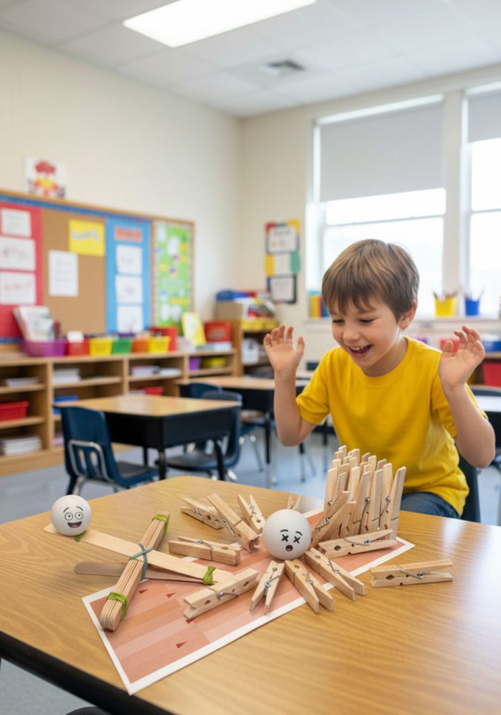 Catapult Bowling STEM Game Challenge for Students