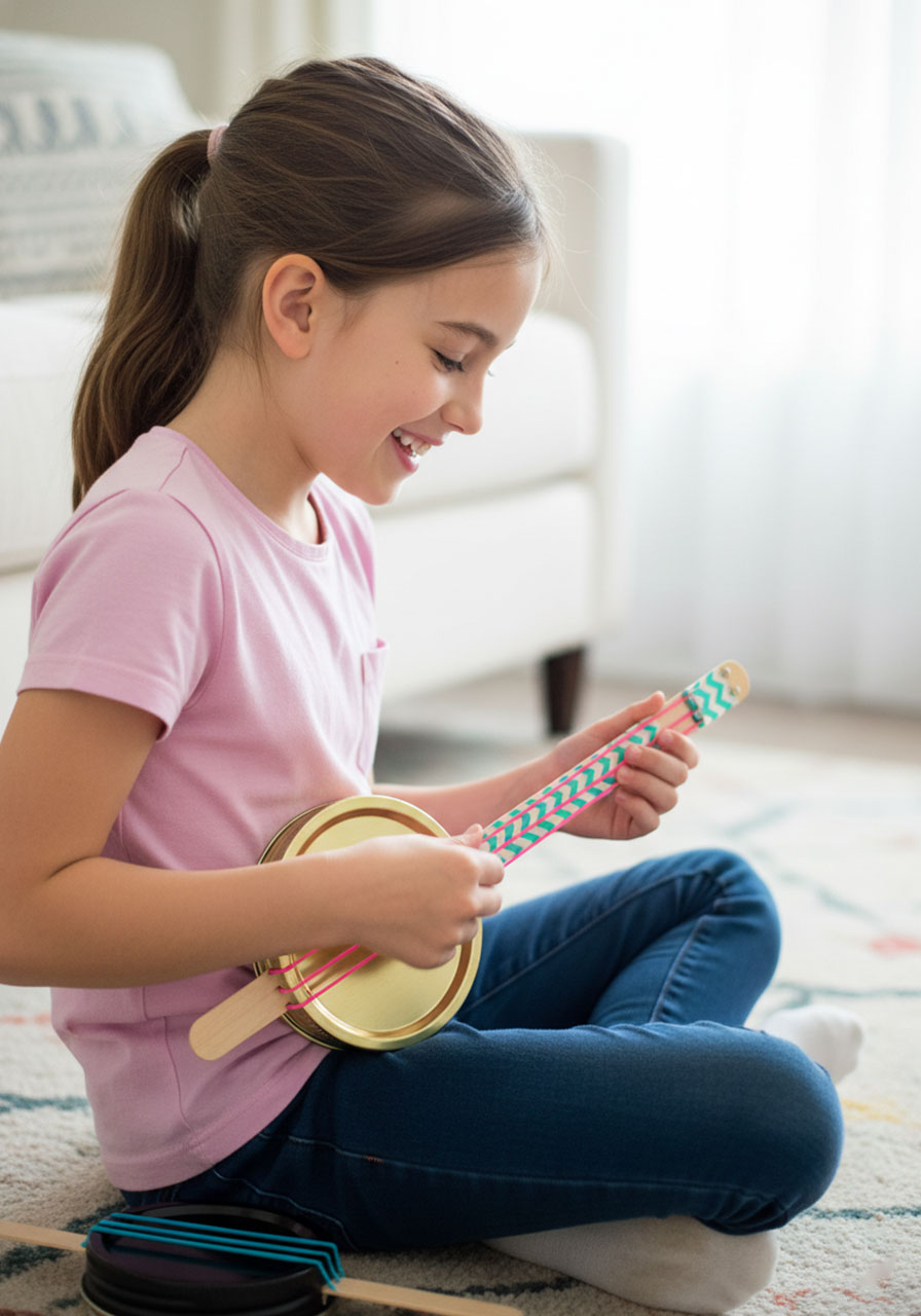 How to Make Mini Lid Banjos in 10 Minutes | Easy DIY Craft