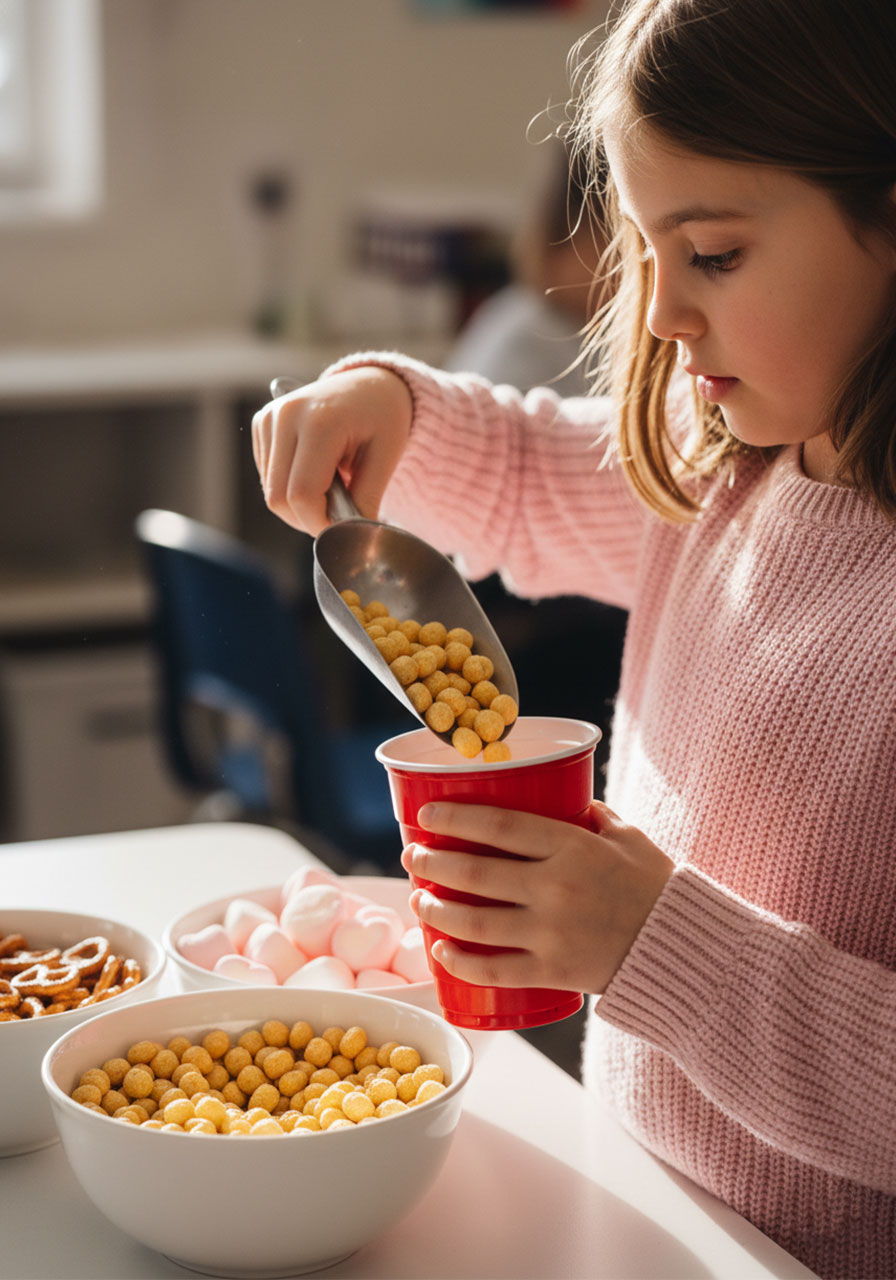 Valentine's Day Friendship Trail Mix: Easy Classroom Snack