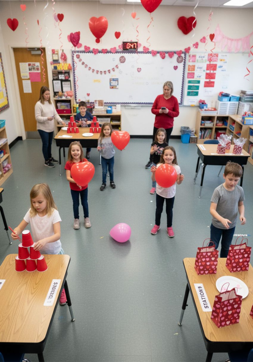 14 Hilarious Minute to Win It Valentine's Day Classroom Games