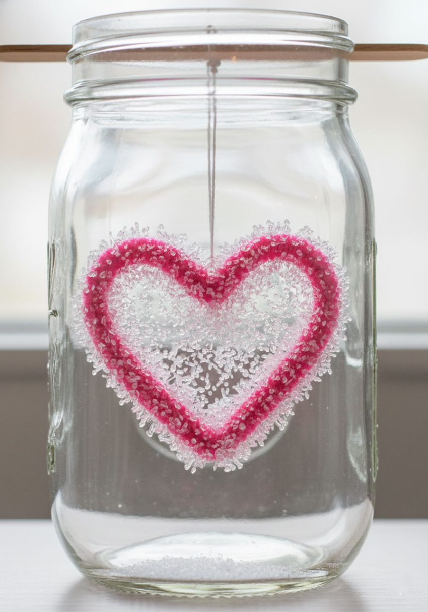 Grow Sparkly Valentine Crystal Hearts Overnight (Easy!)