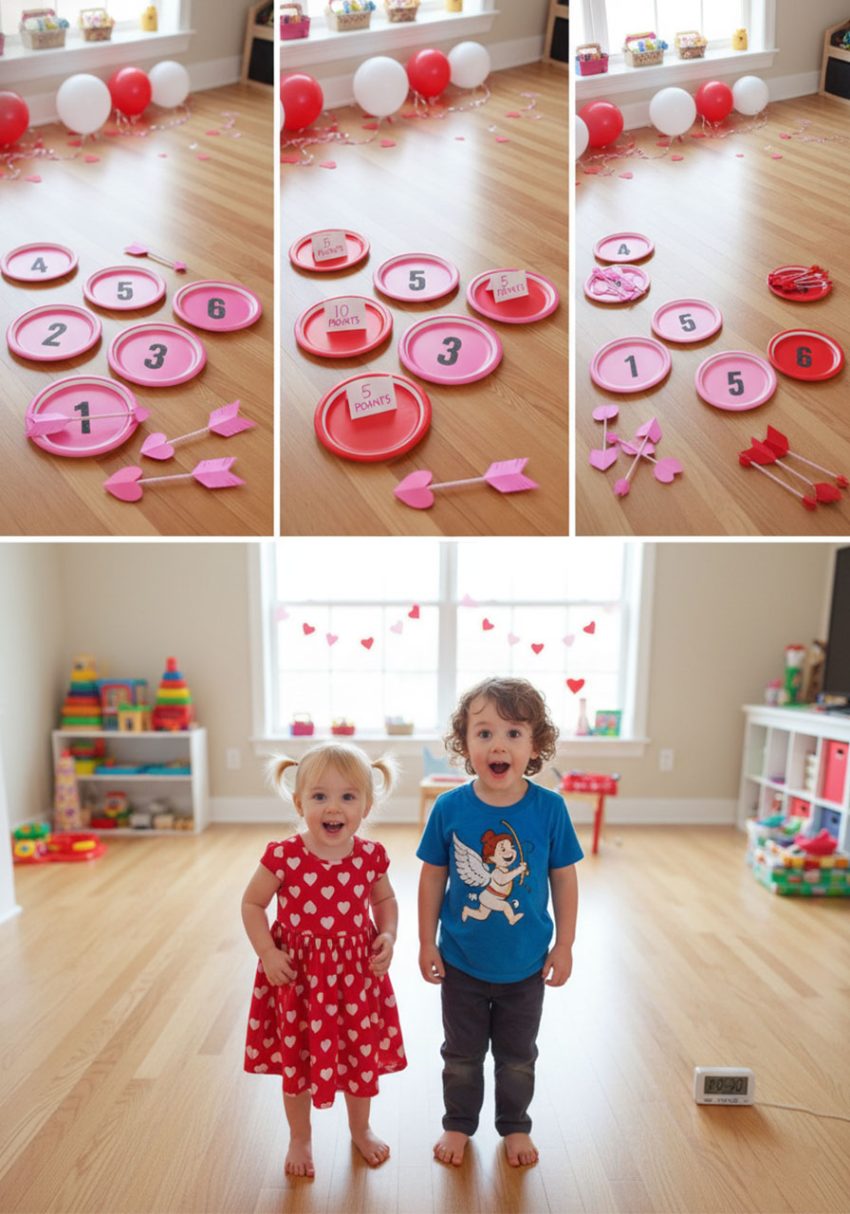 Cupid's Arrow Toss: Easy DIY Valentine's Day Game Kids Love