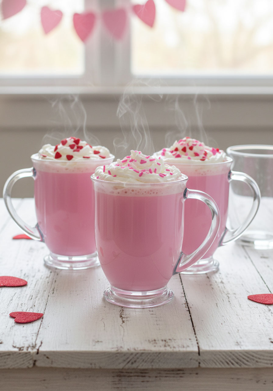Cupid's Hot Chocolate Recipe: Easy Pink Valentine's Drink