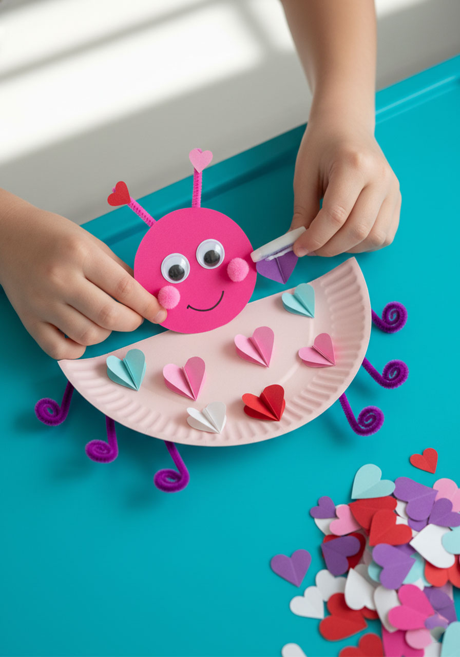 Valentine Love Bug Paper Plate Craft Kids Will Adore
