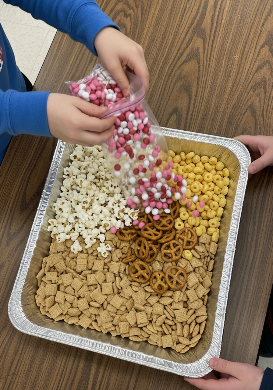 Valentine's Day Friendship Trail Mix: Easy Classroom Snack