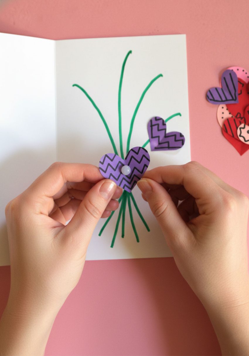 Make a Bouquet of Hearts Card for Valentine's Day in 20 Min