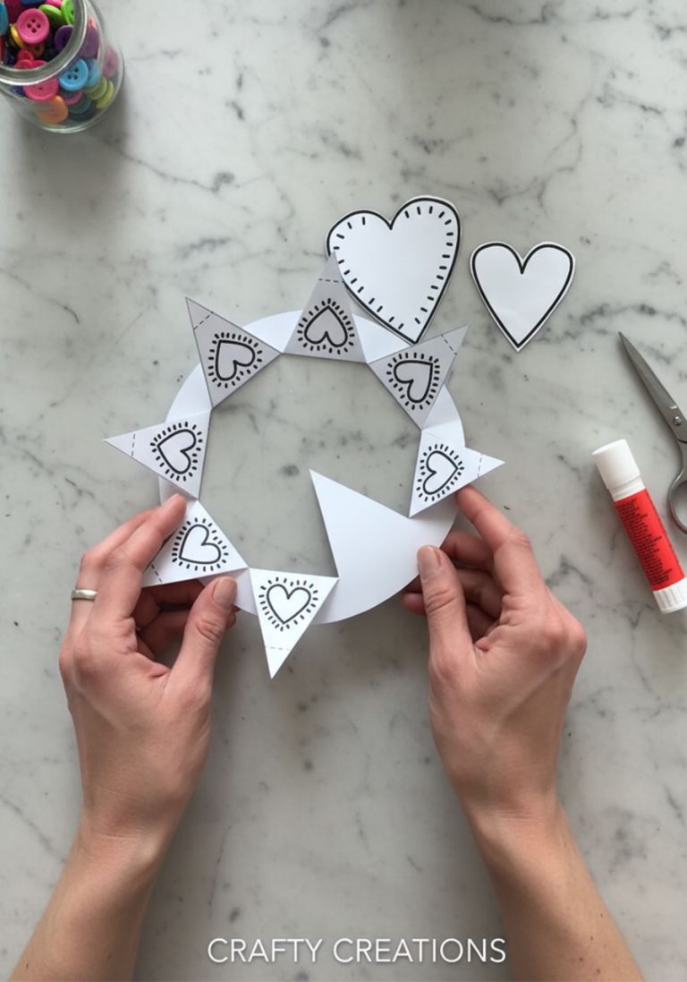 How to Make a Paper Heart Wreath (Easy 30-Minute DIY!)