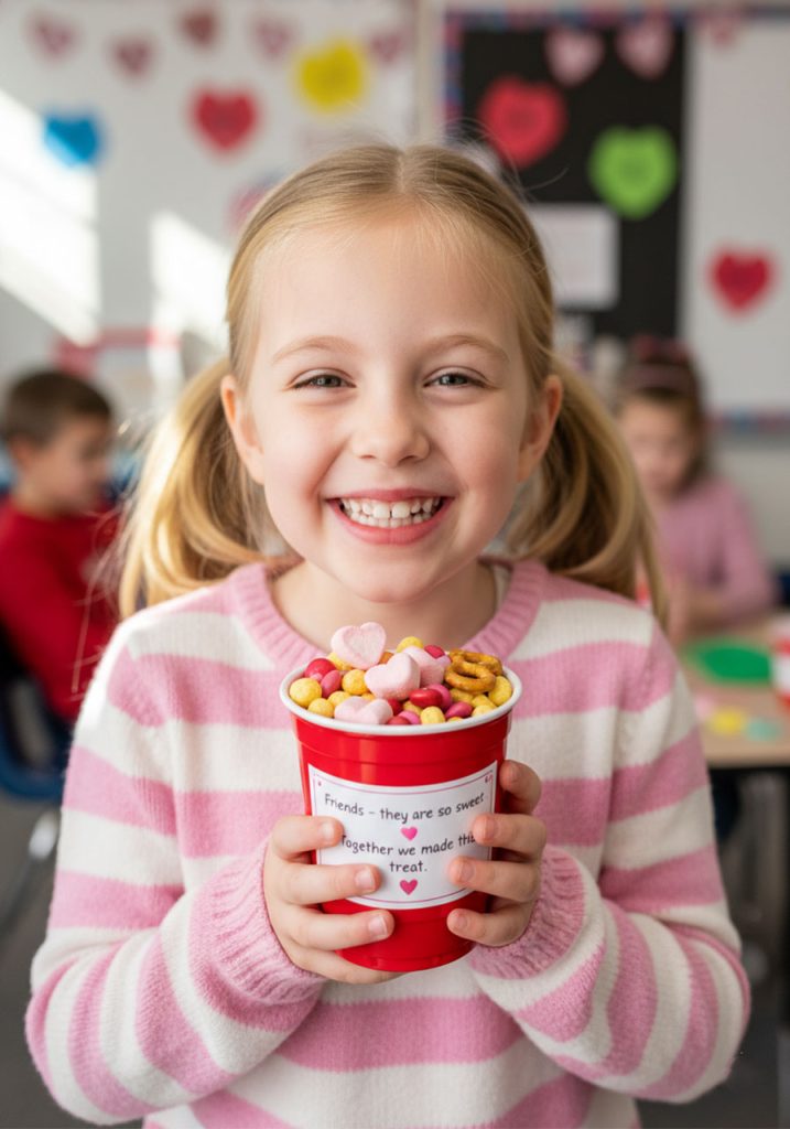Valentine's Day Friendship Trail Mix: Easy Classroom Snack