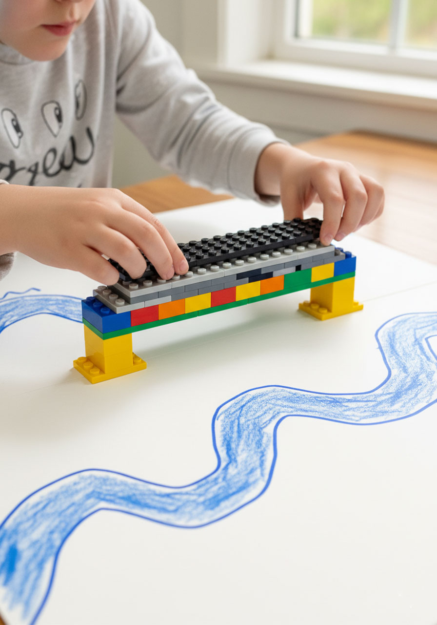 LEGO Bridge Building Challenge: Fun STEM Party Game