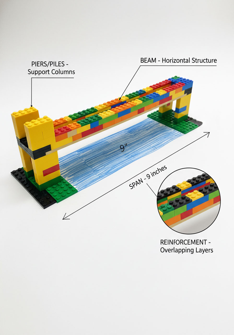 LEGO Bridge Building Challenge: Fun STEM Party Game