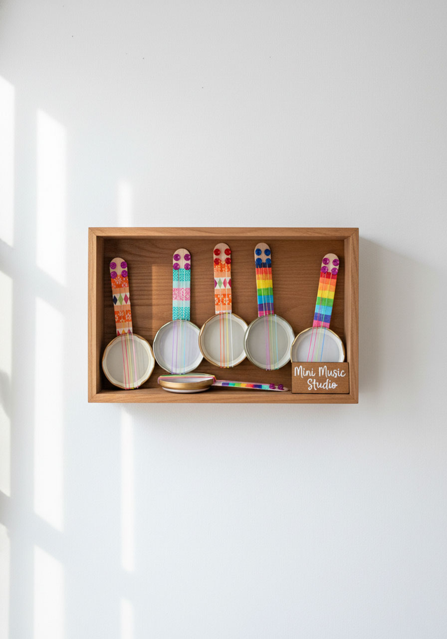 How to Make Mini Lid Banjos in 10 Minutes | Easy DIY Craft